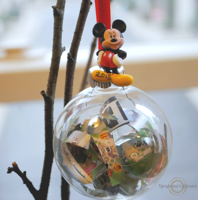 DIY Disney Map Christmas Ornament - Upright and Caffeinated