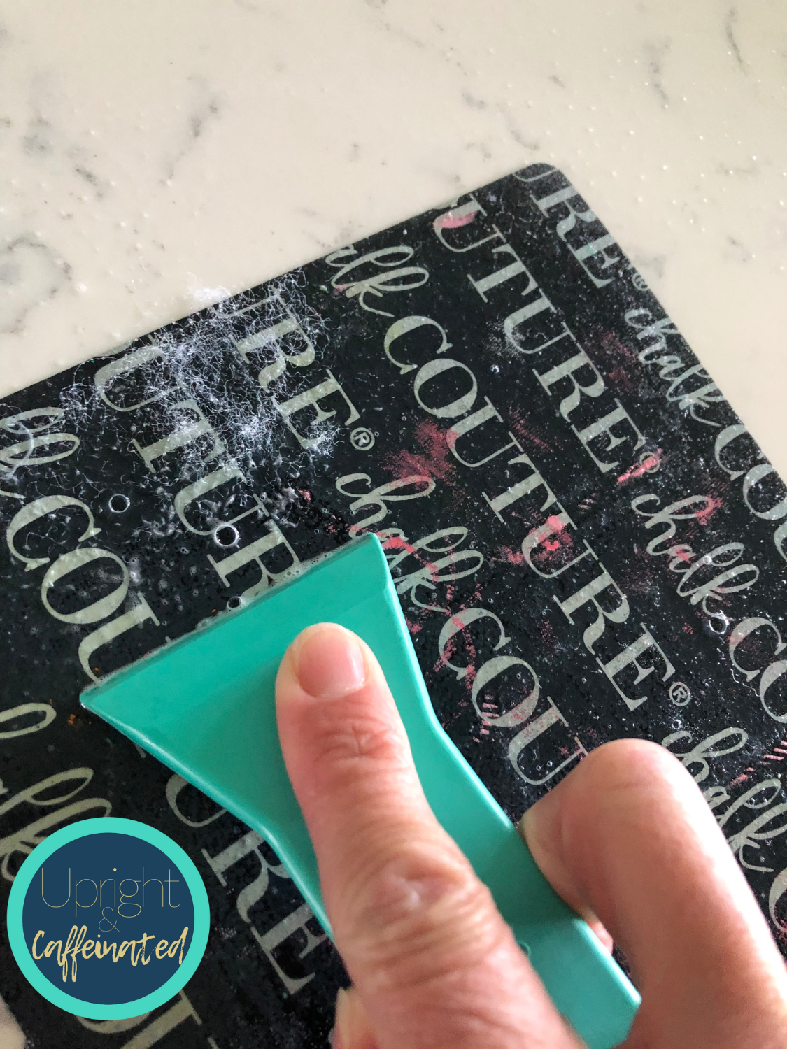 How to Clean a Chalk Couture Ink Mat - Upright and Caffeinated